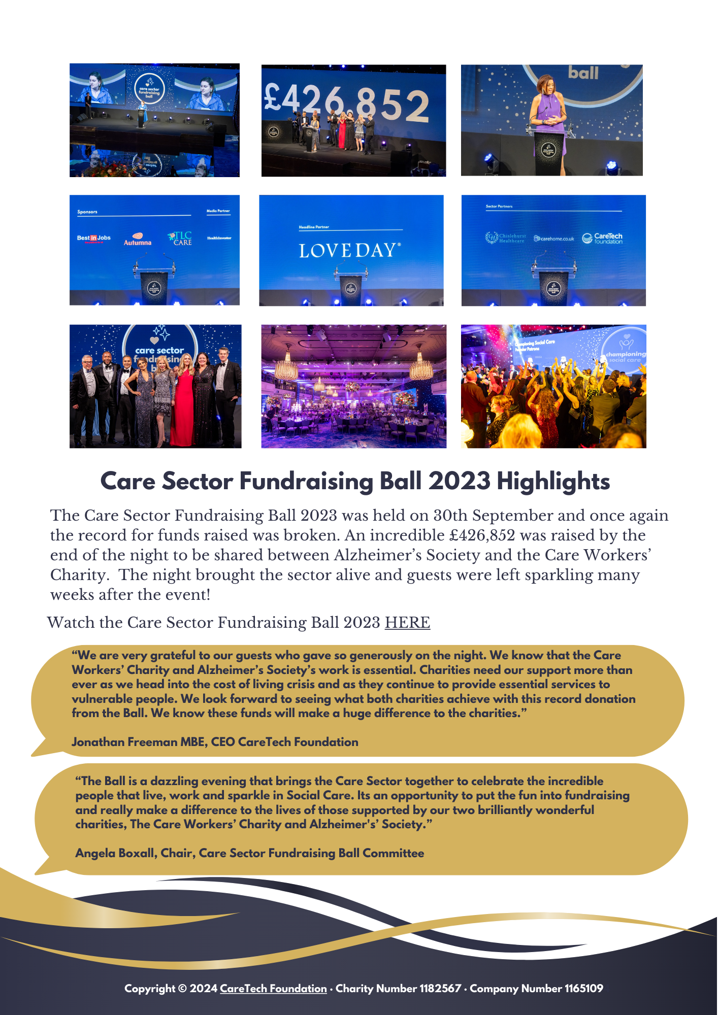 Care Sector Fundraising Ball 2024 Headline Partner Package ...